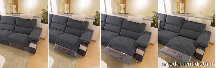 Divano Eros con sistema relax - DIOTTI A&F Arredamenti